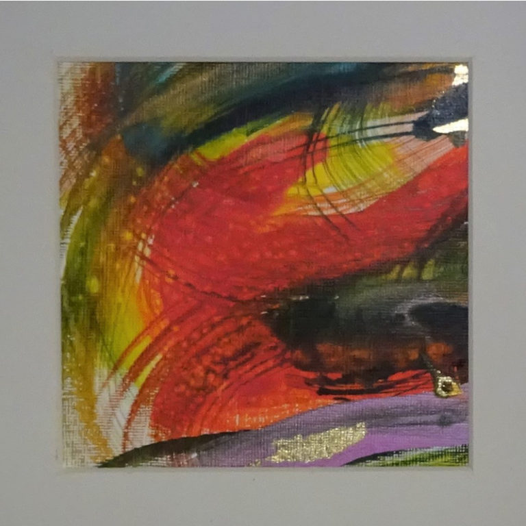 Heather Hills beneath a fiery sunset an abstract journey by Lisa Empson